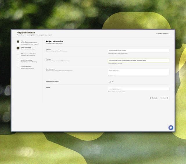 Carbon Registry | Project Registration